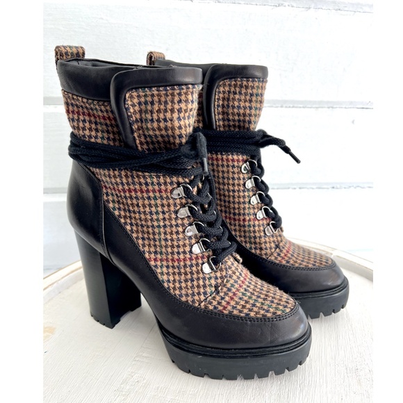Veronica Beard | Shoes | Veronica Beard Hasia Houndstooth Platform ...